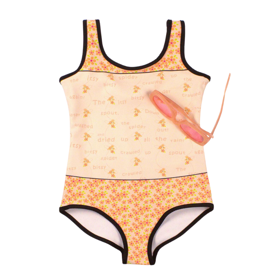 Girls Itsy Bitsy Spider Swimwear by Designer Emmy Abbott